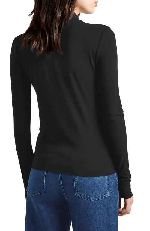 Splendid Jersey Turtleneck - Black
