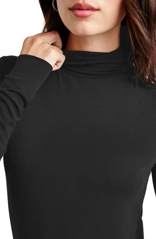 Splendid Jersey Turtleneck - Black