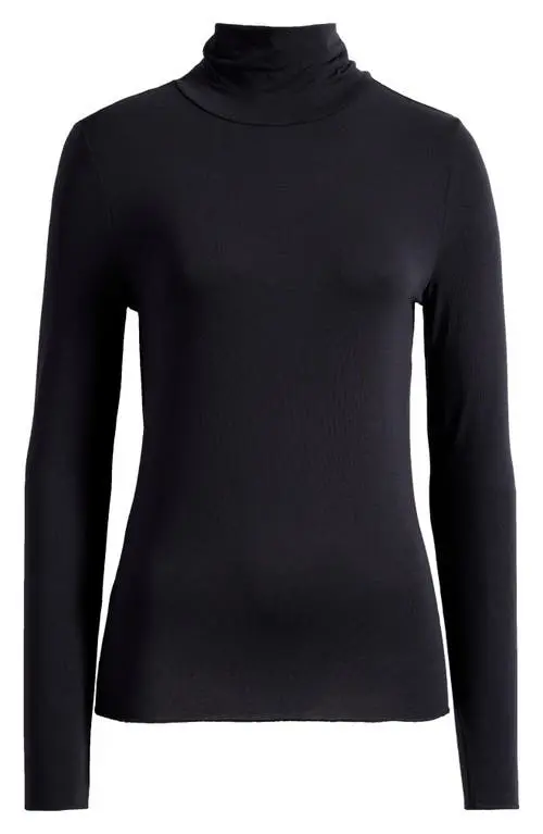 Splendid Jersey Turtleneck - Black