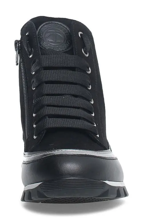 CANDICE COOPER Janis Strip High-top Sneaker - Black