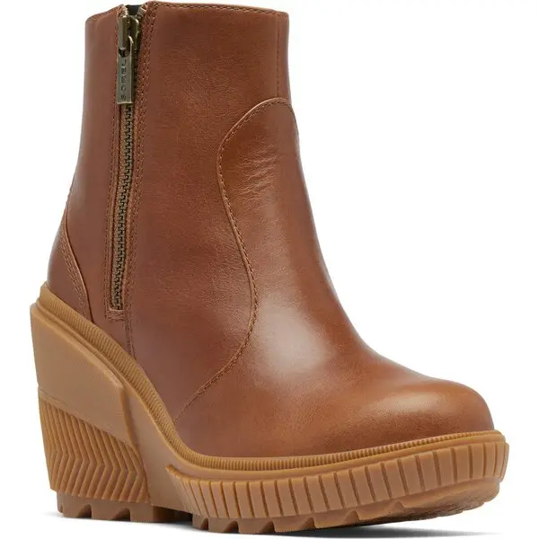 Sorel Ona Ave Zip Wedge Bootie - Velvet Tan/gum 2