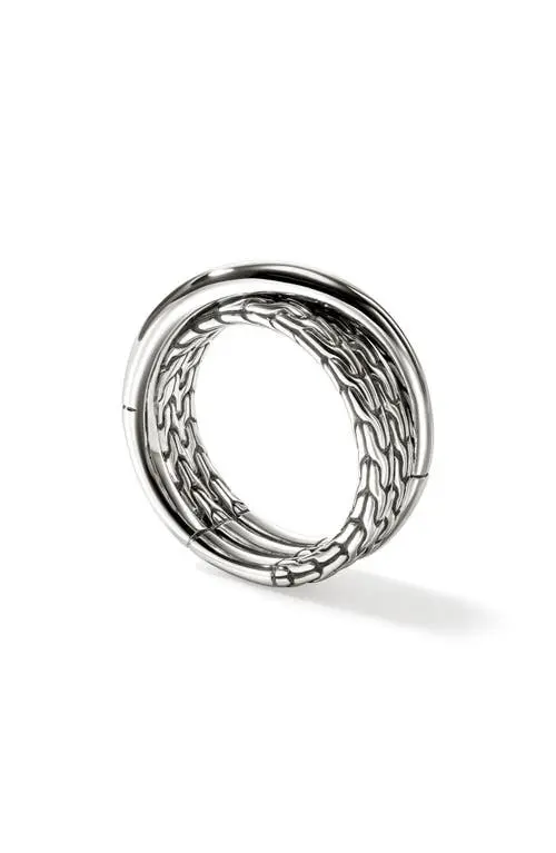John Hardy Essentials Crossover Ring - Silver