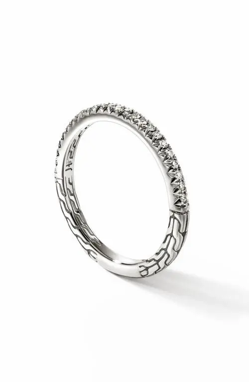 John Hardy Pavé Diamond Band Ring In Sterling Or 14k - Silver