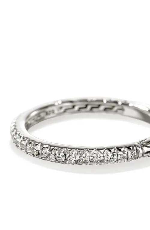 John Hardy Pavé Diamond Band Ring In Sterling Or 14k - Silver