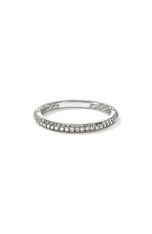 John Hardy Pavé Diamond Band Ring In Sterling Or 14k - Silver
