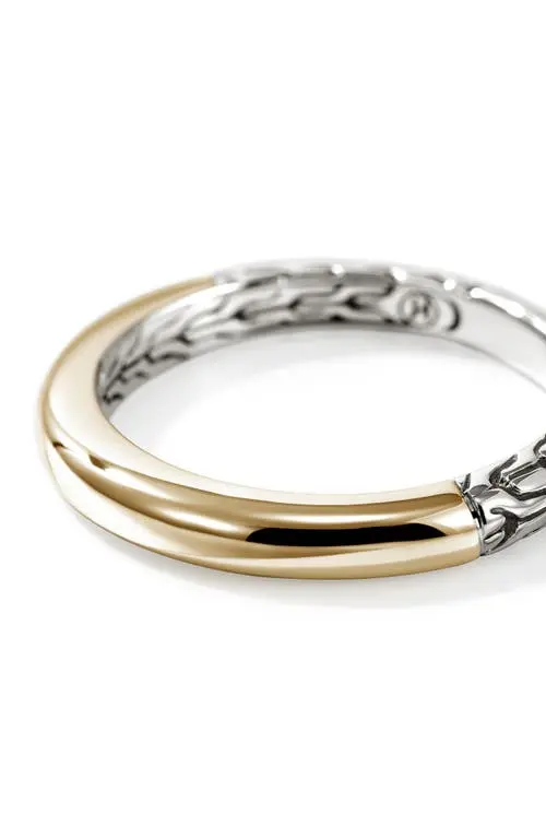 John Hardy Jh Essential 14k Gold & Sterling Silver Band Ring - Silver/gold
