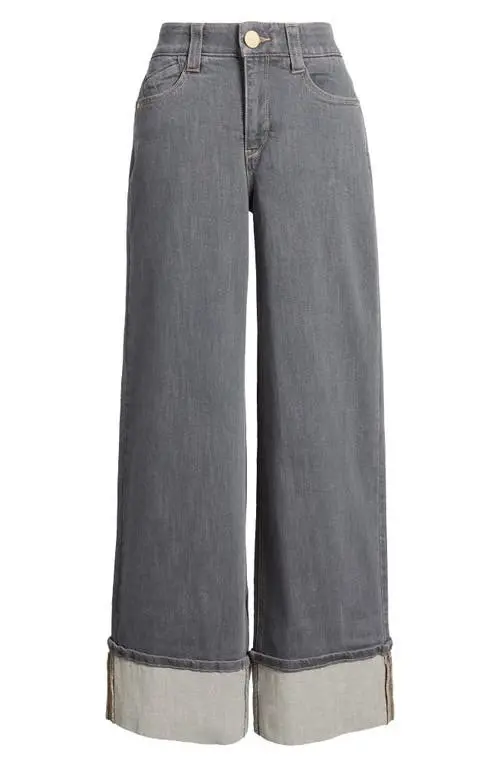 Wit & Wisdom Contour Shape Technology Skyrise Wide Leg Jeans - Grey