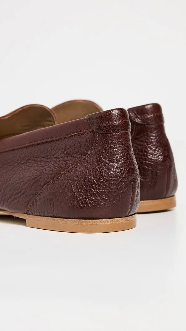 JAMIE HALLER Penny Leather Loafers - Oxblood