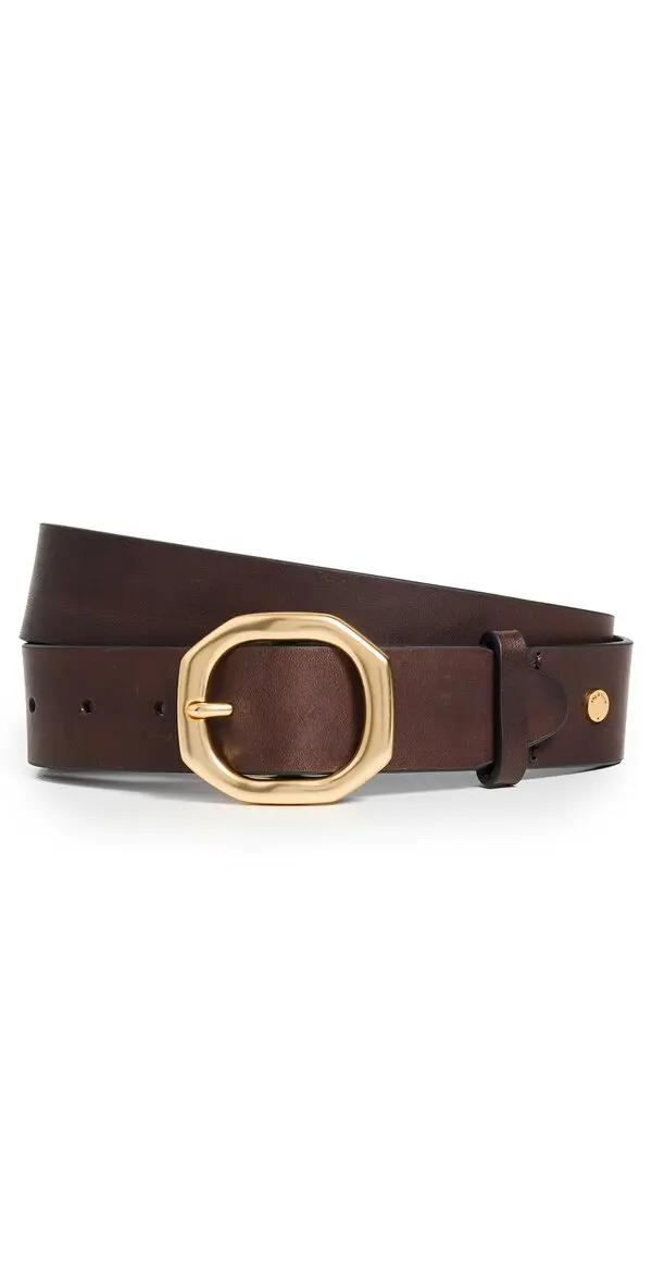 Rag & Bone Audrey Leather Belt - Dark Espresso