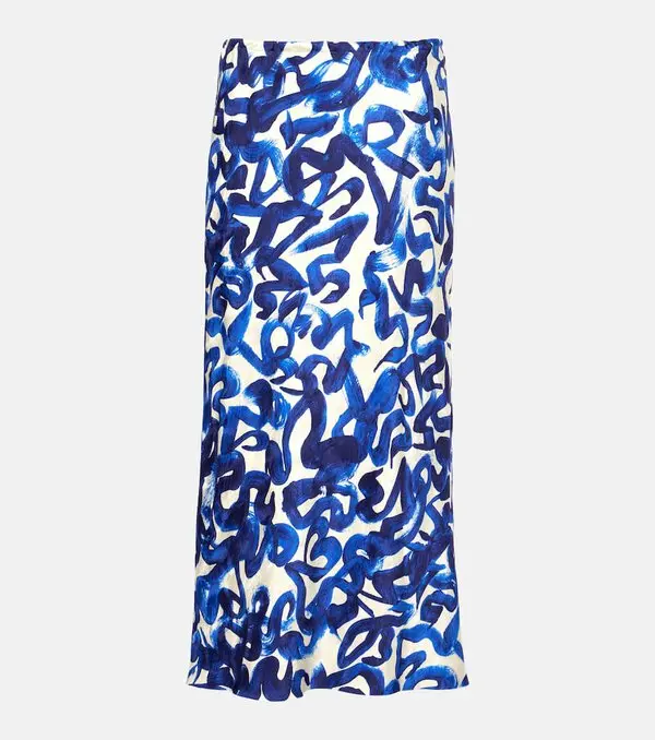 Dries Van Noten Printed Midi Skirt