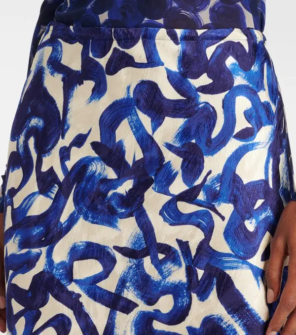 Dries Van Noten Printed Midi Skirt