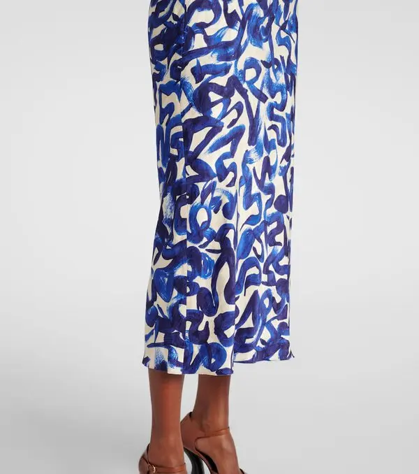 Dries Van Noten Printed Midi Skirt