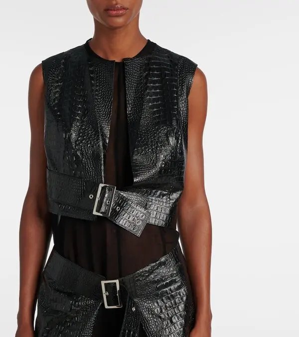 Junya Watanabe Snake-effect Midi Dress