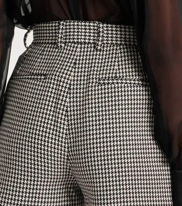 Dolce & Gabbana Houndstooth High-rise Shorts