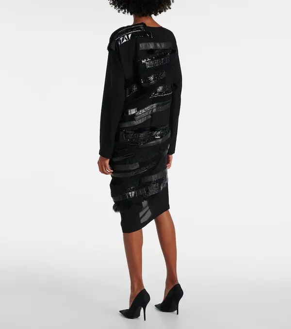 Junya Watanabe Asymmetrical Paneled Midi Dress