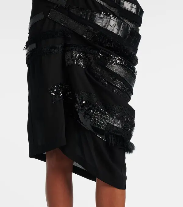 Junya Watanabe Asymmetrical Paneled Midi Dress