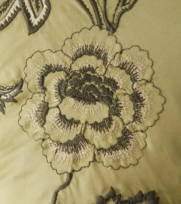Etro Embroidered Cotton Satin Cushion