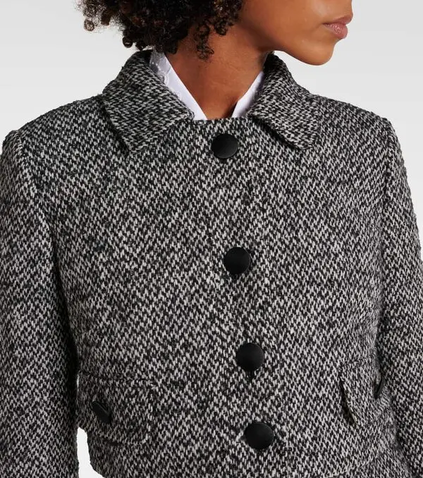 Dolce & Gabbana Cropped Wool-blend Tweed Jacket