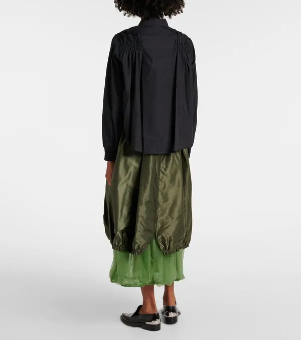 Noir Kei Ninomiya Shirred Cotton Shirt