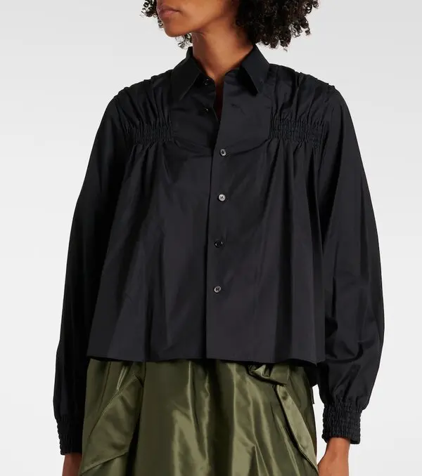 Noir Kei Ninomiya Shirred Cotton Shirt