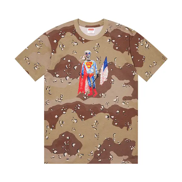 Supreme Skeleton Tee 'chocolate Chip Camo - Brown