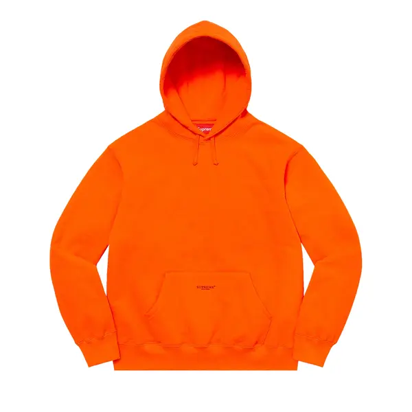 Supreme Micro Logo Hooded Sweatshirt - Orange