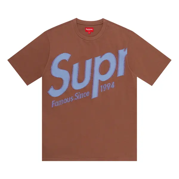 Supreme Intarsia Spellout Short-sleeve Top - Brown