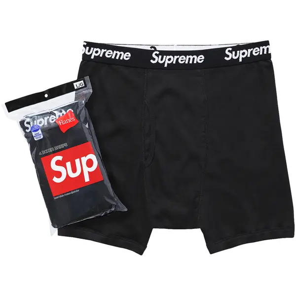 Supreme X Hanes Boxer Briefs - Black