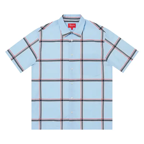 Supreme Lightweight Plaid Short-sleeve Shirt - Blue