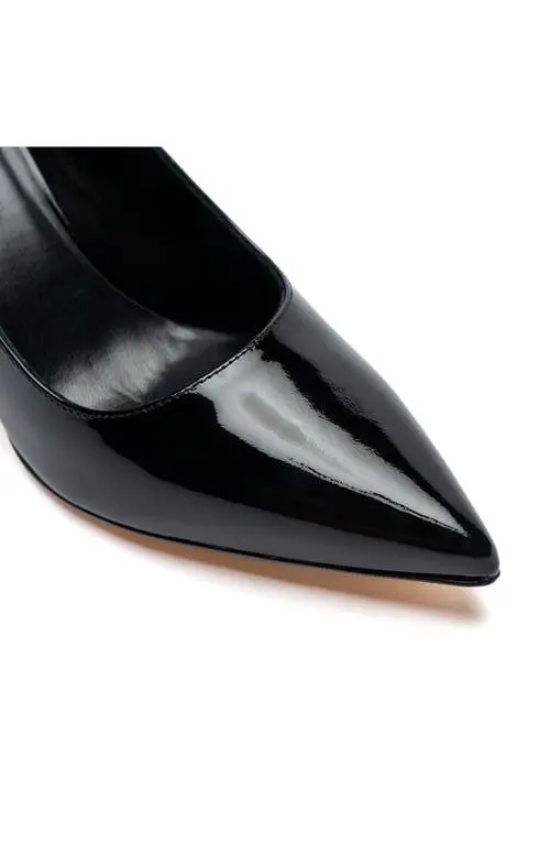 Bruno Magli Tara Pointed Toe Pumps - Black Patent