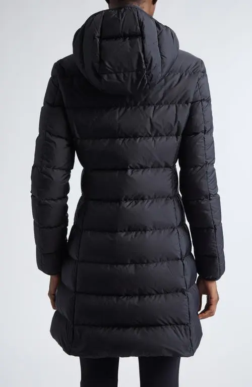 Moncler Gie Water Resistant Long Coat - Black