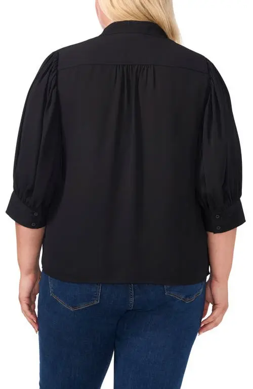 CECE DUPRAZ Hidden Placket Shirt - Rich Black
