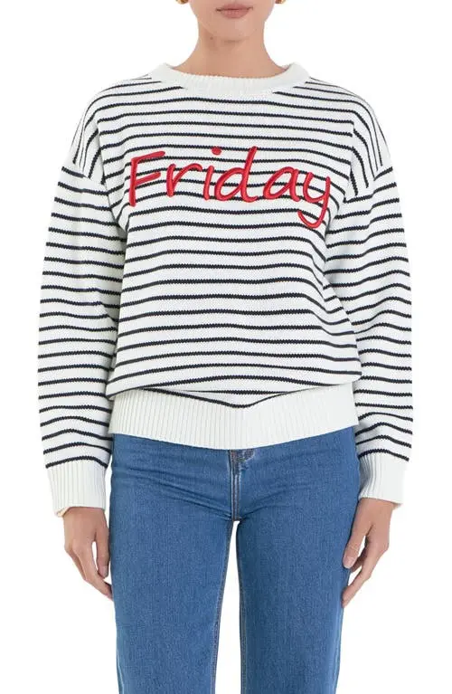 English Factory Friday Stripe Sweater