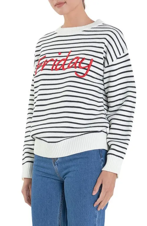 English Factory Friday Stripe Sweater