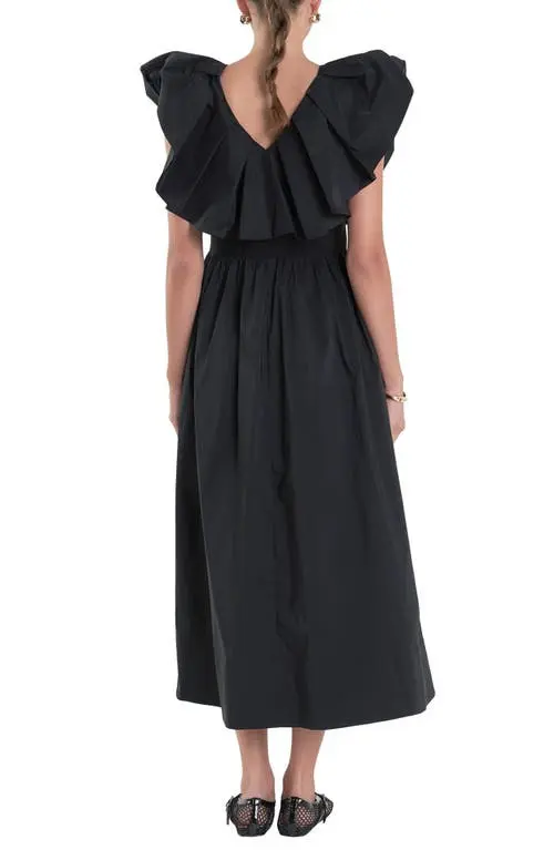 English Factory Ruffle Midi Dress