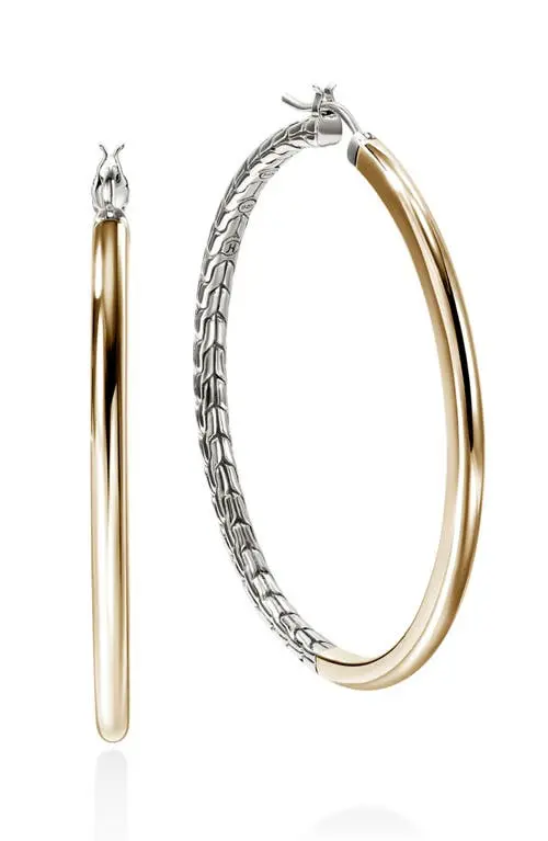 John Hardy Essentials Hoop Earrings - Silver/gold