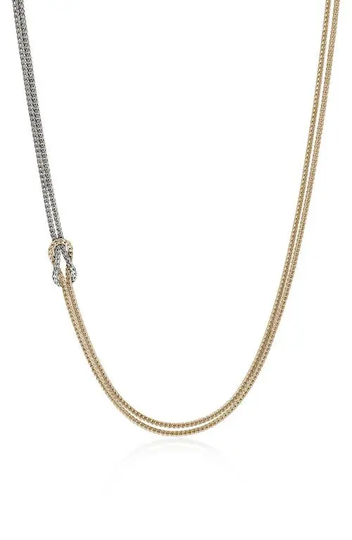 John Hardy Love Knot Two-tone Necklace - Silver/gold