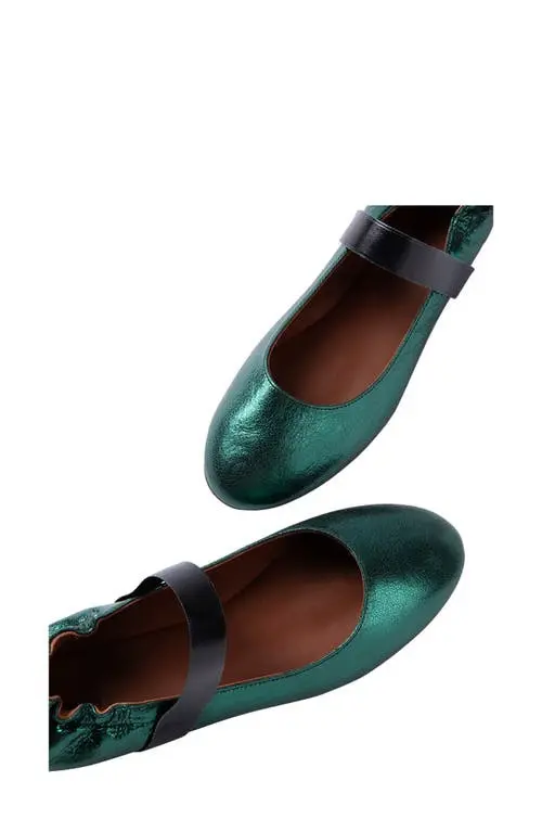 Penelope Chilvers Rock And Roll Mary Jane Flat - Emerald