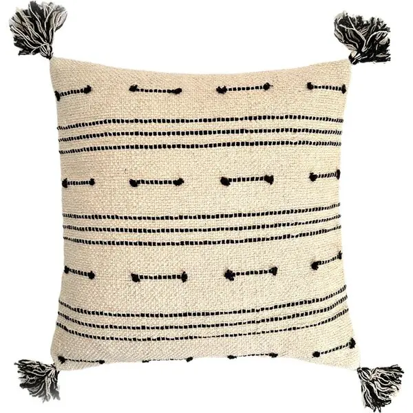 BIT OF MERAKI Siara Throw Pillowcover Only - Natural/black