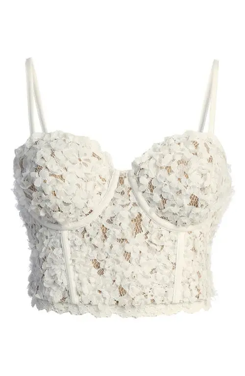 JLUXLABEL Yours Truly Strapless Lace Corset Top