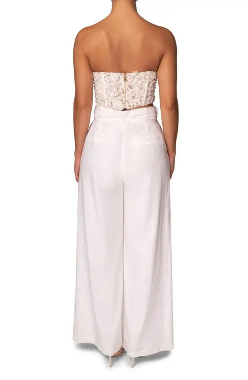 JLUXLABEL Yours Truly Strapless Lace Corset Top
