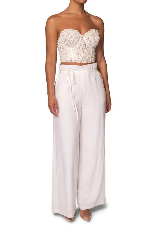 JLUXLABEL Yours Truly Strapless Lace Corset Top