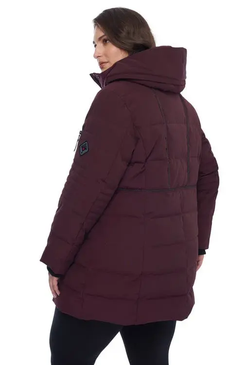 ALPINE NORTH Vegan Down Mid-length Parka Coat - Grape