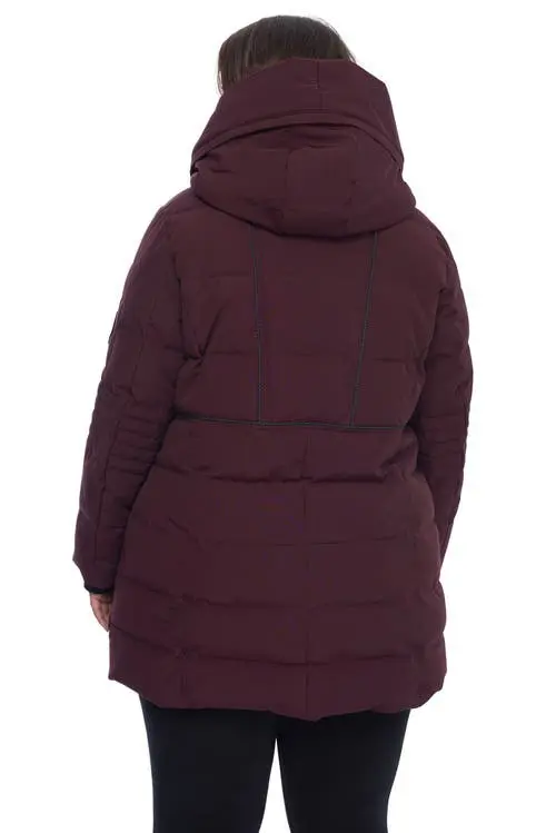 ALPINE NORTH Vegan Down Mid-length Parka Coat - Grape