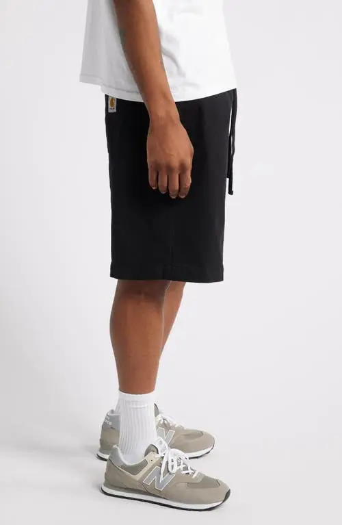 Carhartt Work In Progress Floyde Relaxed Fit Twill Shorts - Black Garment Dyed