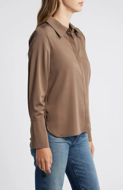 Wit & Wisdom Flare Cuff Button-up Shirt - Ginger Snap