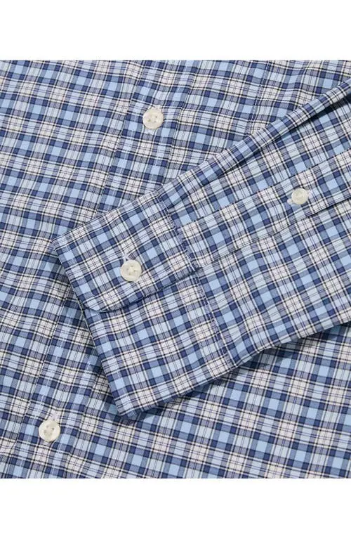 Vineyard Vines Classic Fit On-the-go Performance Plaid Button-down Shirt - Jake Blue Pld