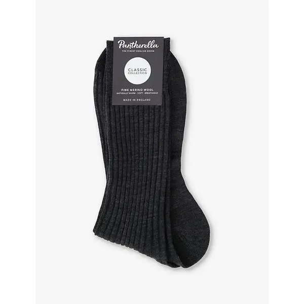 Pantherella Laburnum Wool-blend Socks - Charcoal