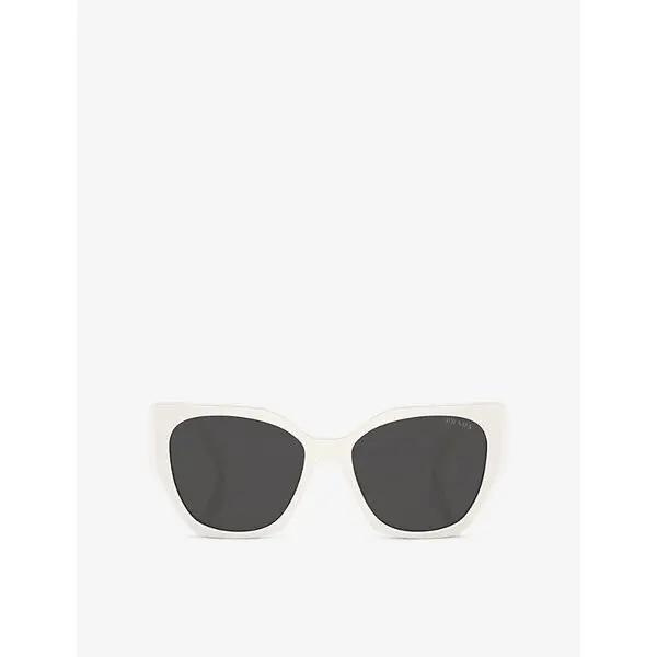 Prada Pr 19zs Pillow-frame Sunglasses - White