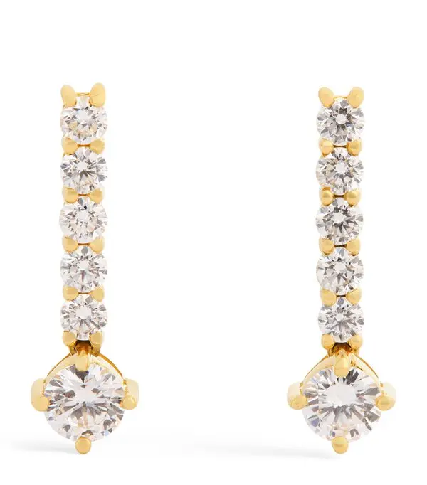 Melissa Kaye Stella Diamond Earrings - Gold